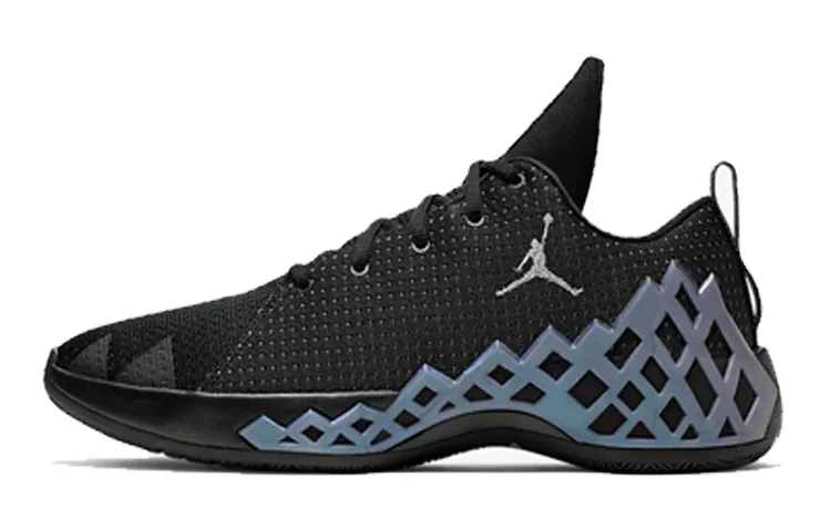 Jordan Jumpman Diamond Low Black Metallic Silver - POIZON