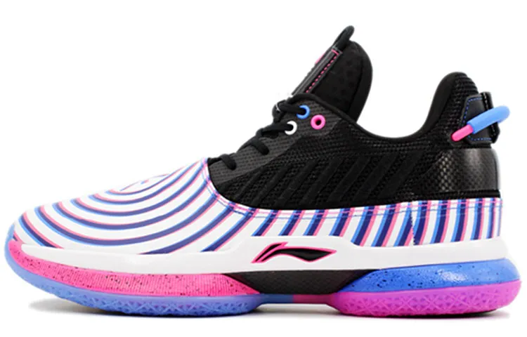 LINING WOW 7 Basketball Shoes Men Low-top Blue/white/black/pink - POIZON