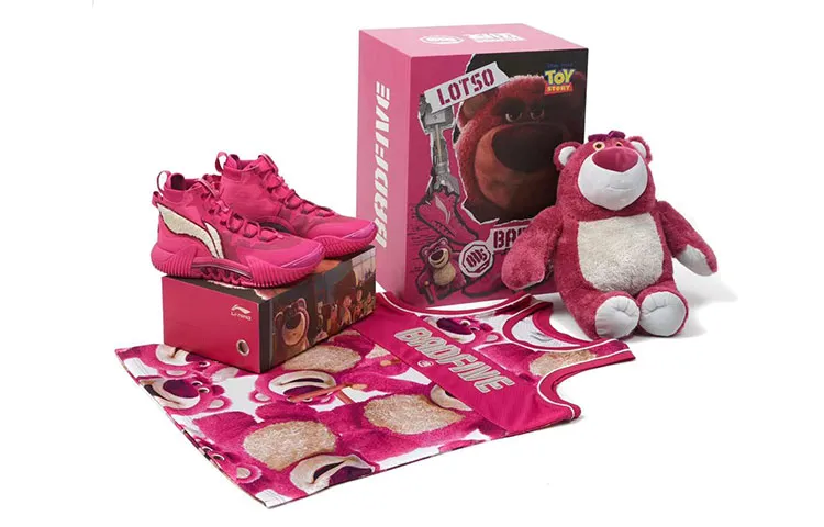 Li Ning Badfive x Disney Reverse 2 LOTSO High-Top Basketball Shoes Pink ...