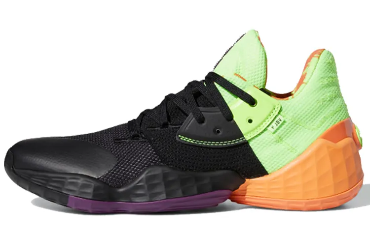 adidas Harden Vol. 4 Black Green Orange US M 7.5