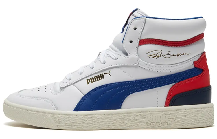 PUMA Ralph Sampson Mid Og White Blue Red - POIZON