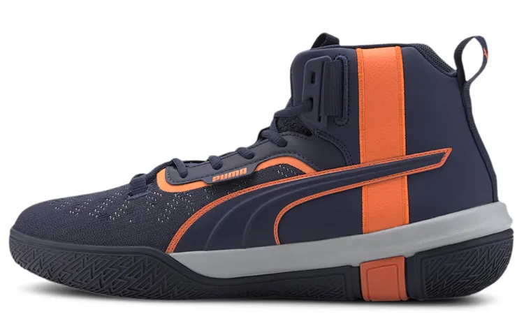 Puma Legacy Basketball Shoes Men Mid-top Black/Orange - POIZON