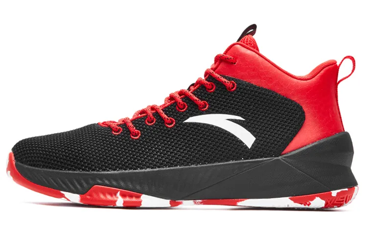 ANTA Basketball Collection Vintage Basketball Shoes Men Mid-top Black ...