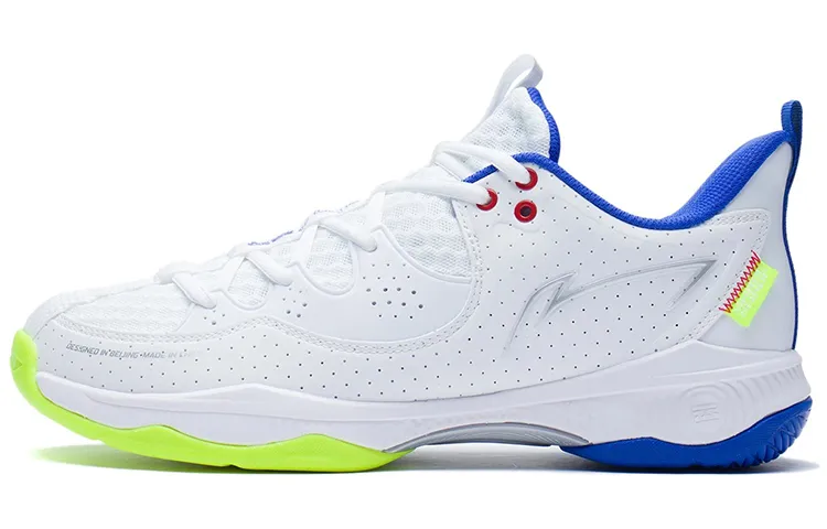 LINING Battle Halberd Badminton Shoes Unisex Low-top Standard White ...