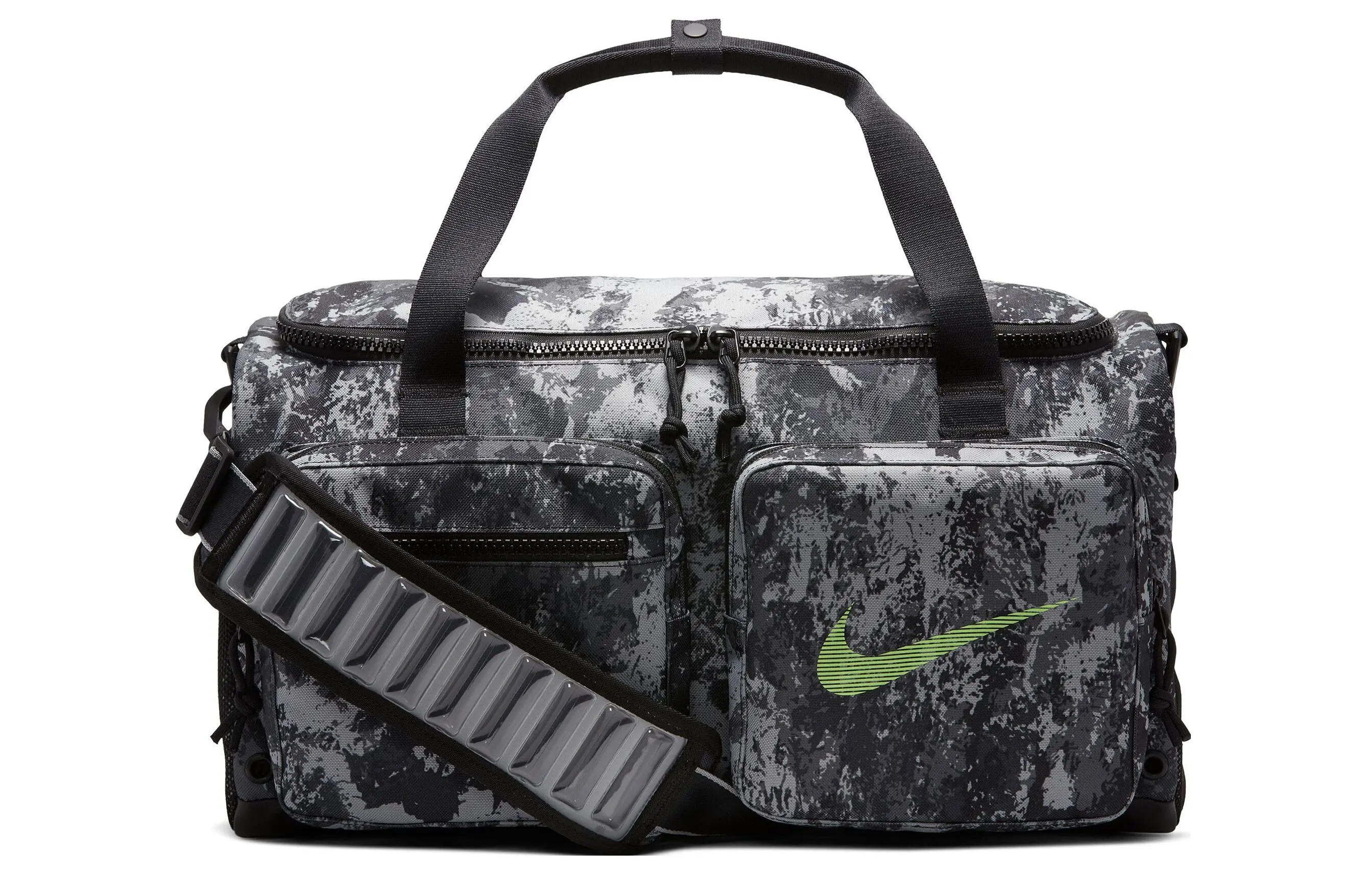 Nike Utility Printed Unisex Travel Bag Black - POIZON