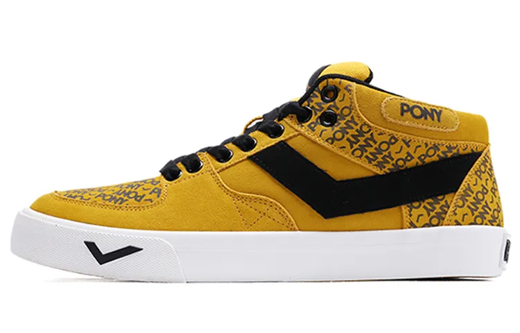 Pony Atop Skateboard Shoes Men Low-Top Yellow/Black - POIZON