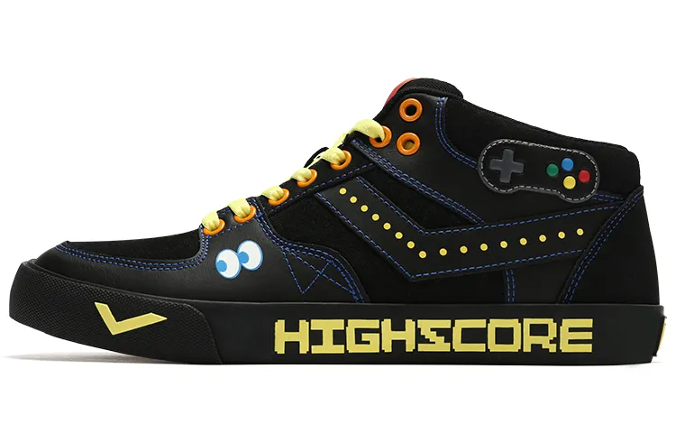 Pony Atop Skateboard Shoes Unisex Mid-Top Black - POIZON