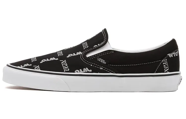 Vans Shadow Vans Classic Slip-On Skate Shoes Black/White Women's - POIZON