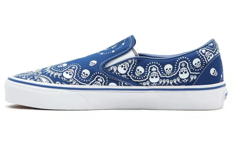 Vans Slip-On Skull Bandana Blue - POIZON