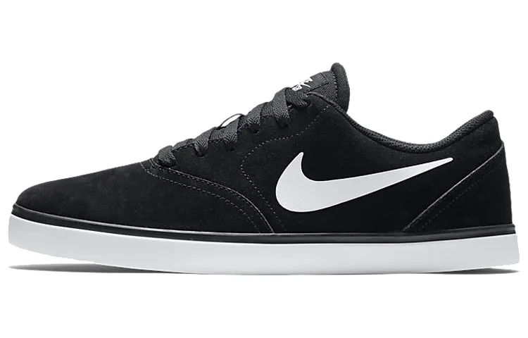 Nike SB Check Skateboarding Shoes Men Low-top Black/White - POIZON