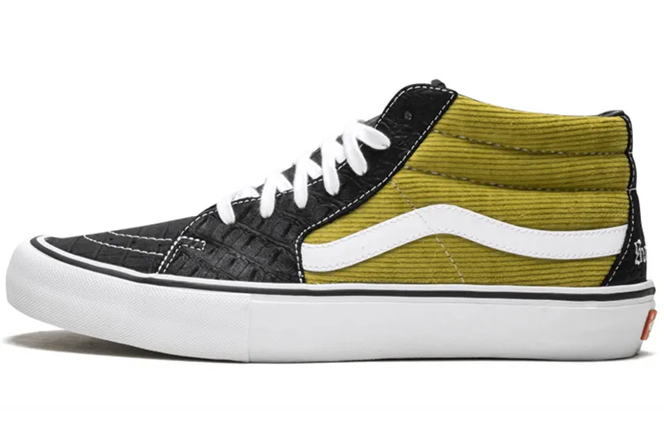 Sk8 Mid Supreme X Vans Pro 'Corduroy Croc' - POIZON