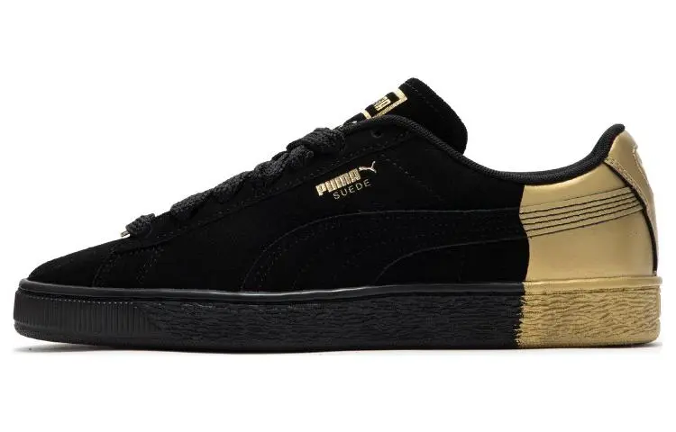 Puma Suede Black Gold Metallic - POIZON