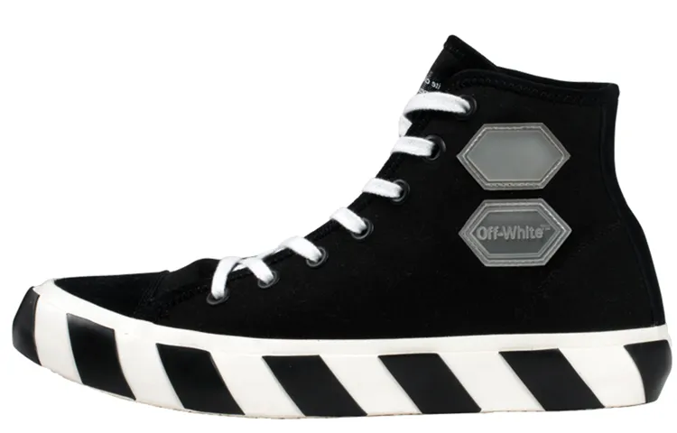 Off-White Vulc Hi Top 'Black' - POIZON