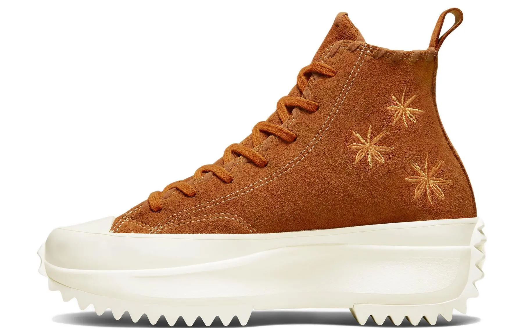 Converse Run Star Hike Platform Hi Embroidered Floral Amber Women's US ...