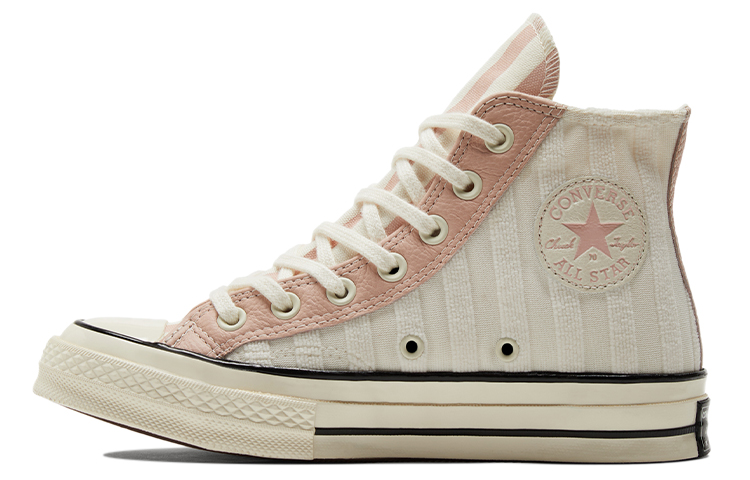 Converse Chuck Taylor All Star 70 Hi Striped Terry Cloth Egret Pink Clay Women s Cheap Rcj Jordan Outlet