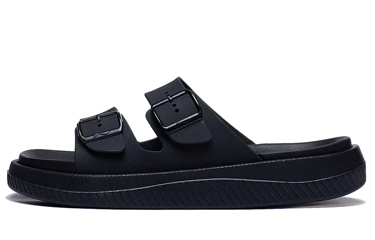 LINING Slide Slippers Men Black - POIZON