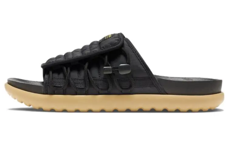 Nike Asuna 2 Slide Black Sanded Gold - POIZON