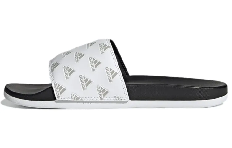 Adilette Adidas Comfort Slide 'Repeat Logo - White' - POIZON