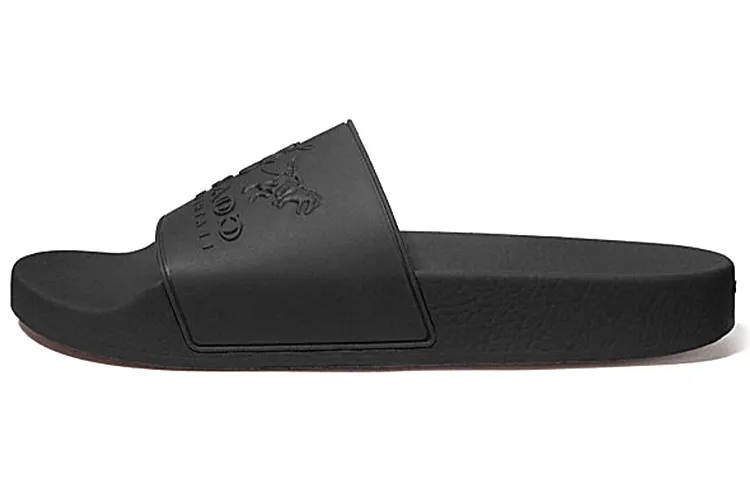 COACH Slide Slippers Men Black - POIZON
