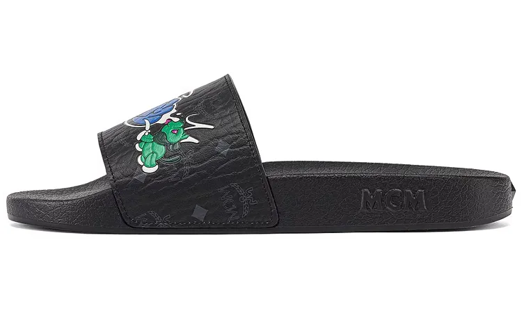 MCM Slide Slippers Men Black - POIZON