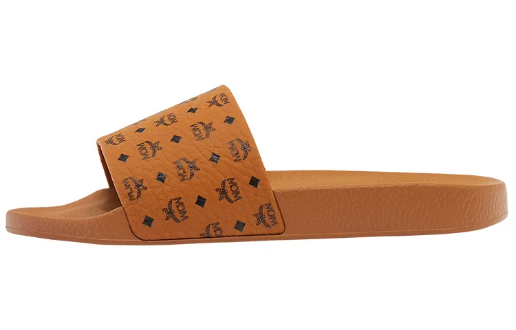 MCM Slide Slippers Men Brown - POIZON