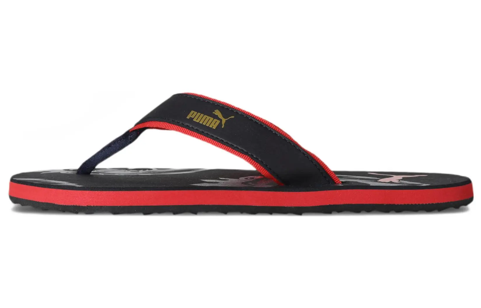 PUMA RCB Slide Slippers Unisex Black/Red - POIZON