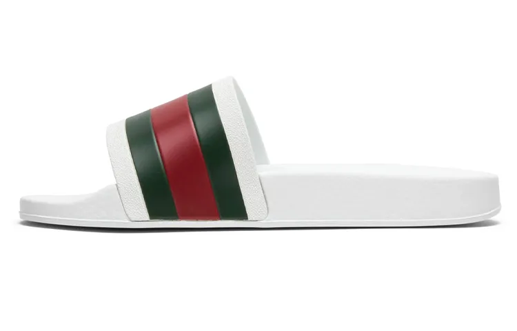 GUCCI Pursuit Pool Slides White - POIZON