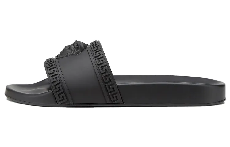 VERSACE Palazzo Slides Black - POIZON