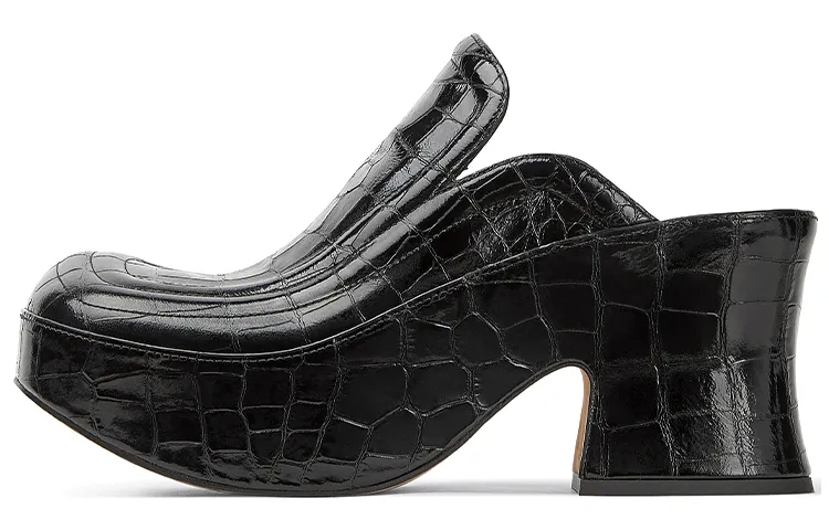 Bottega Veneta Wedge Clog Black Women's - POIZON
