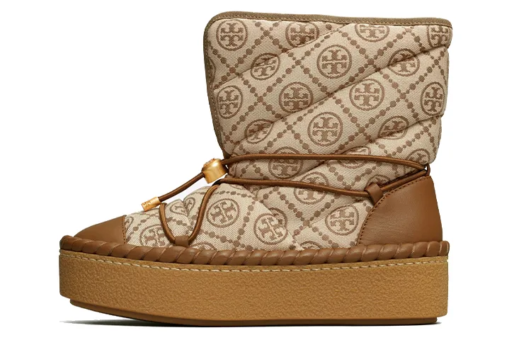 TORY BURCH T Monogram Snow Boots Women - POIZON