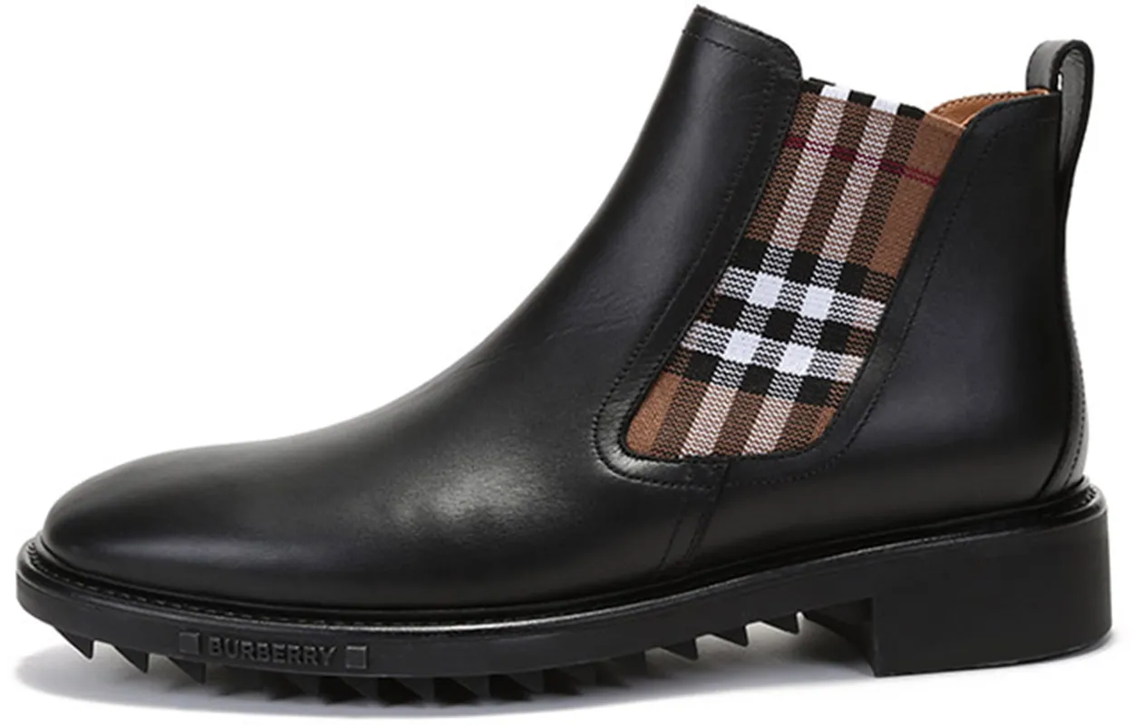 Burberry Check-panel Ankle Boots US M 10