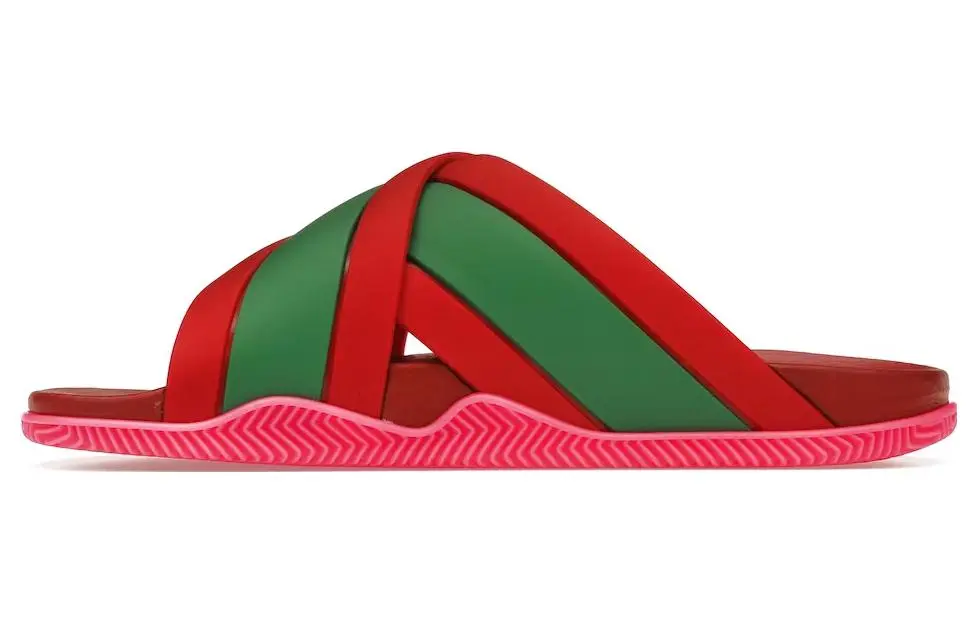 GUCCI Web Slide Pink Rubber Women's - POIZON