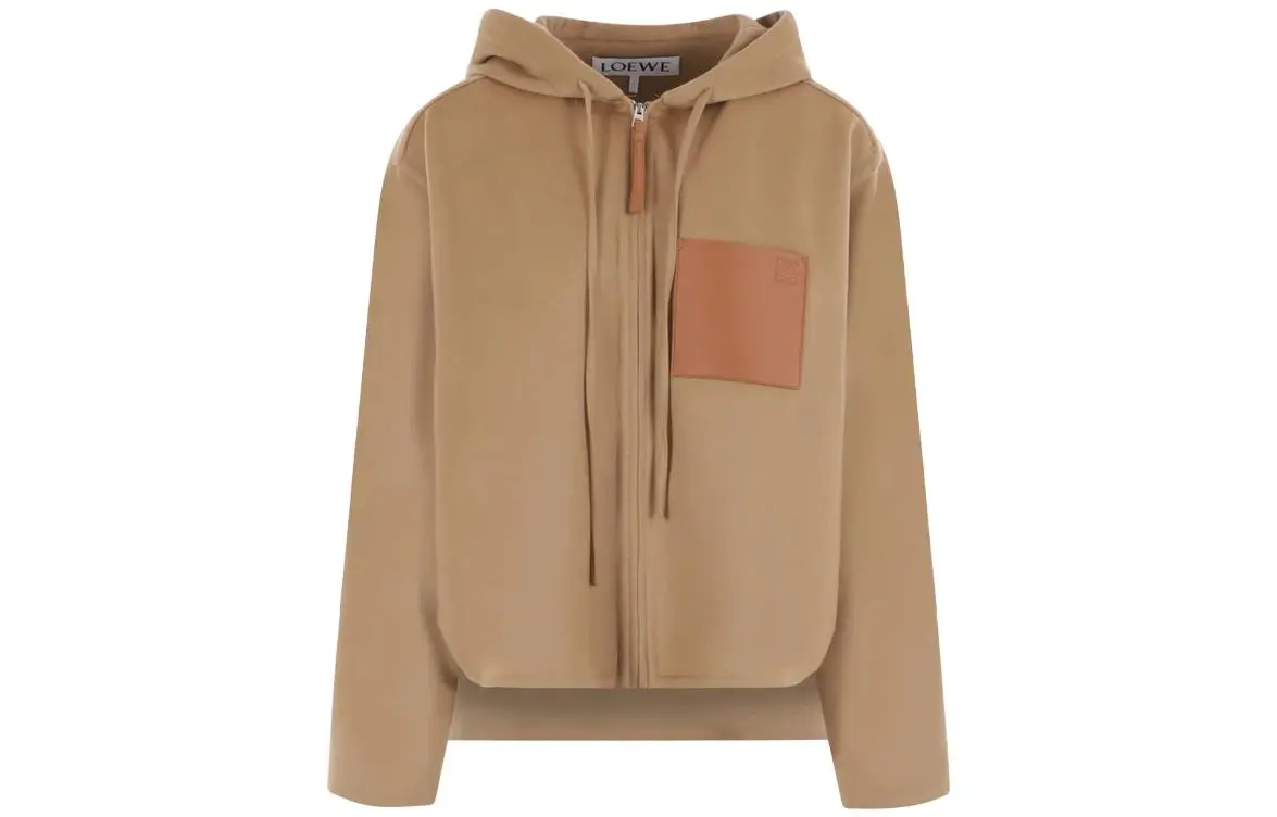 LOEWE Hooded Zip Jacket 'Camel' - POIZON