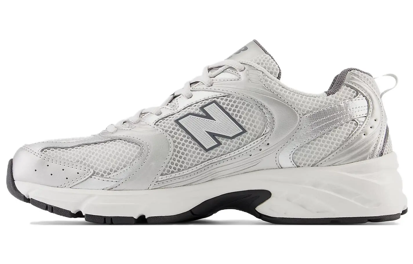 New Balance 530 Grey Matter Silver Metallic White Standard (D) US M 11