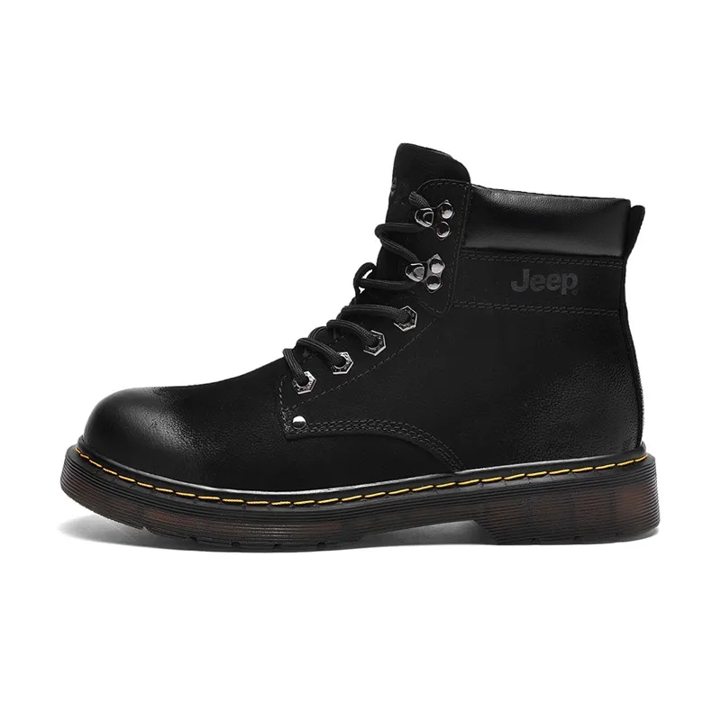 Jeep Martin Boot Men Black - POIZON
