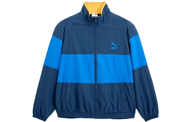 PUMA Jackets Men Persian Blue Ultra Blue Yellow - POIZON