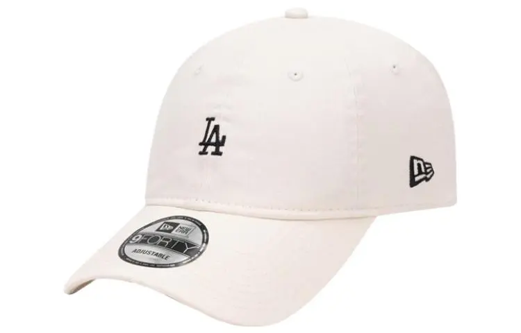 New Era Mini Logo LA Dodgers Unstructured Baseball Cap Cream - POIZON