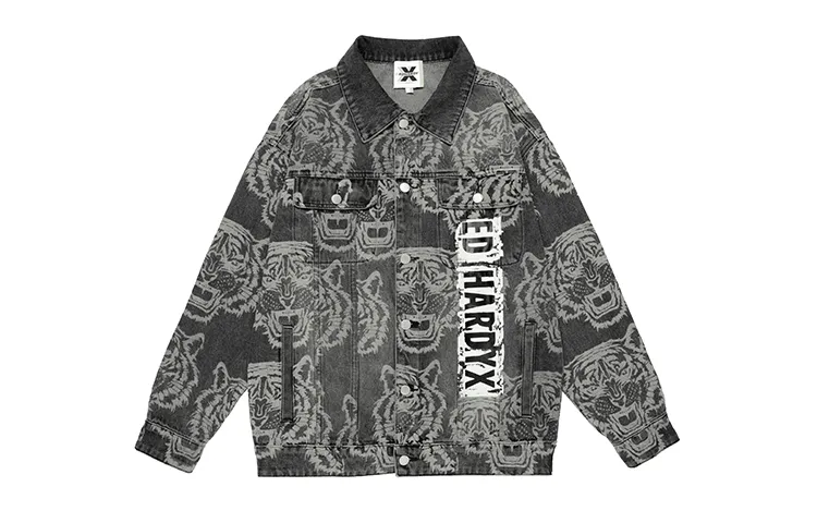 ED HARDY X Unisex Denim Jacket - POIZON