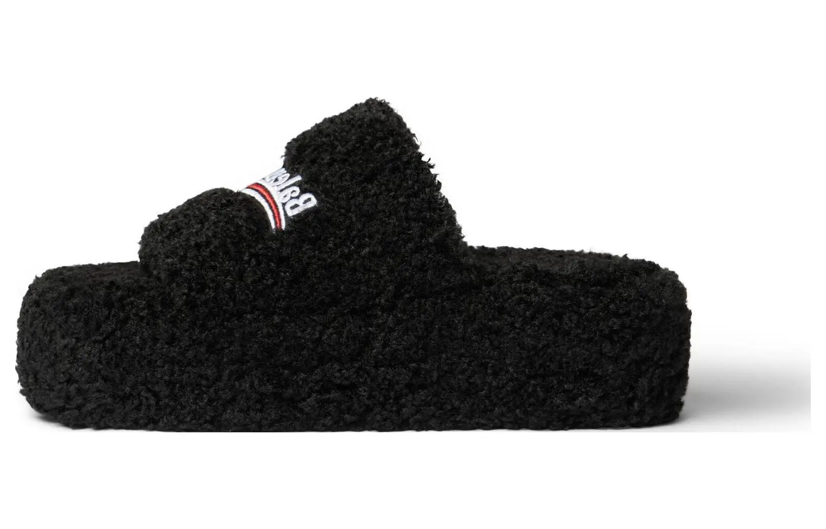Balenciaga Furry Platform Slides - POIZON