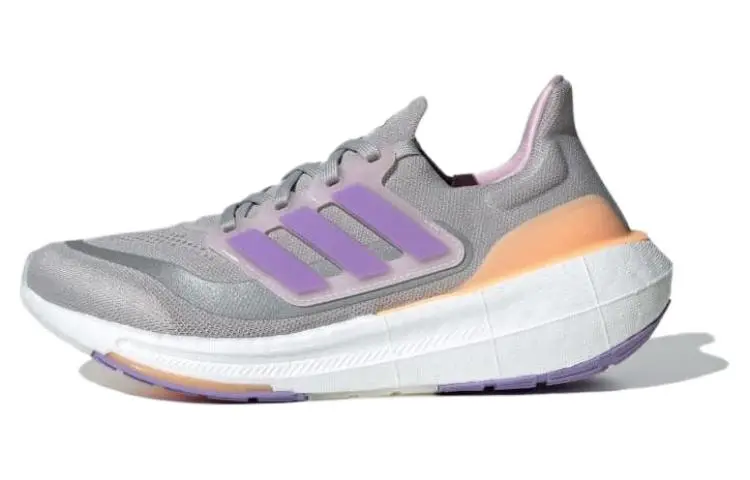 adidas Ultra Boost Light Grey Violet Fusion Acid Orange Women's - POIZON