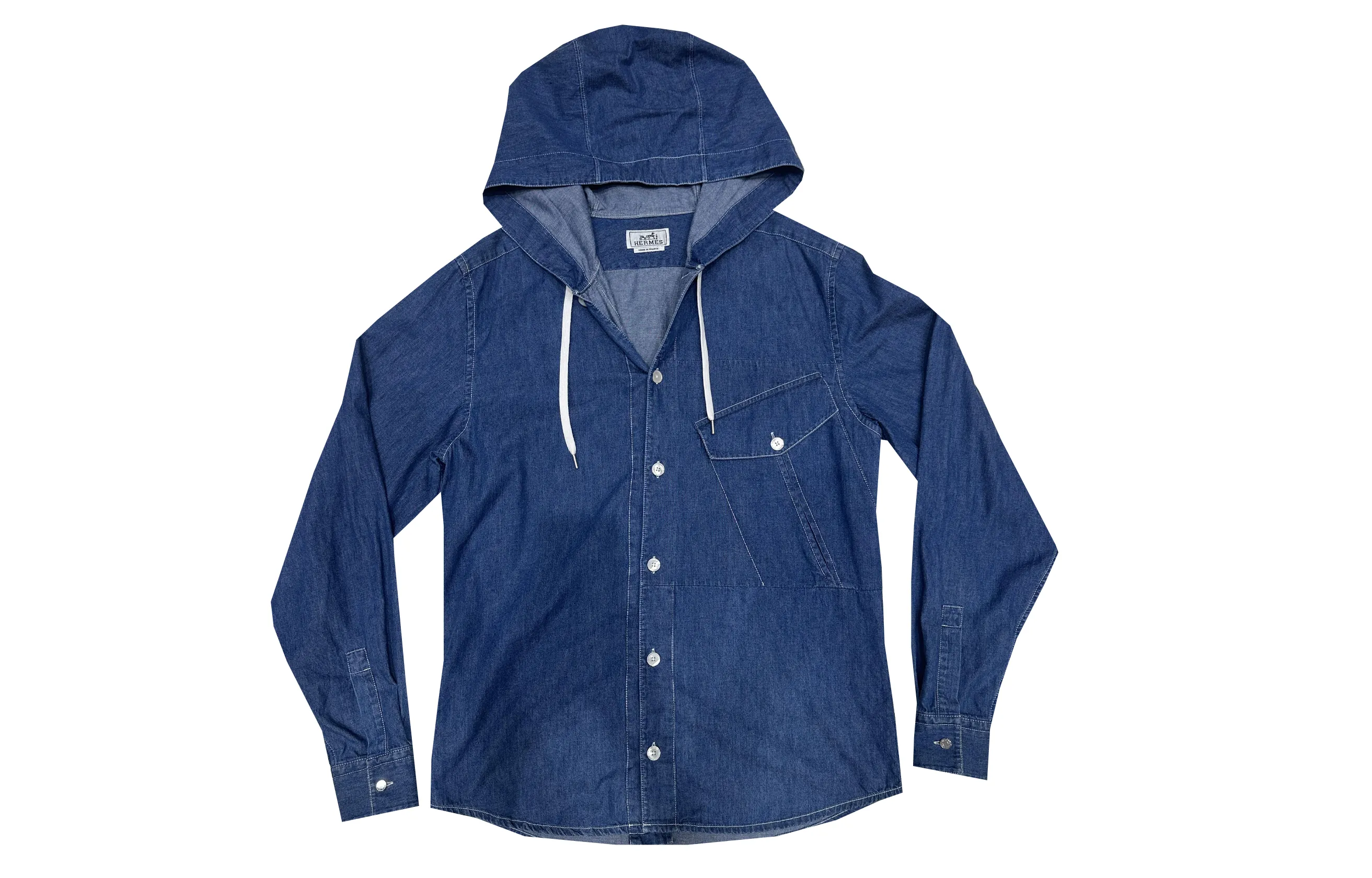 HERMES Denim Jackets Men Blue - POIZON