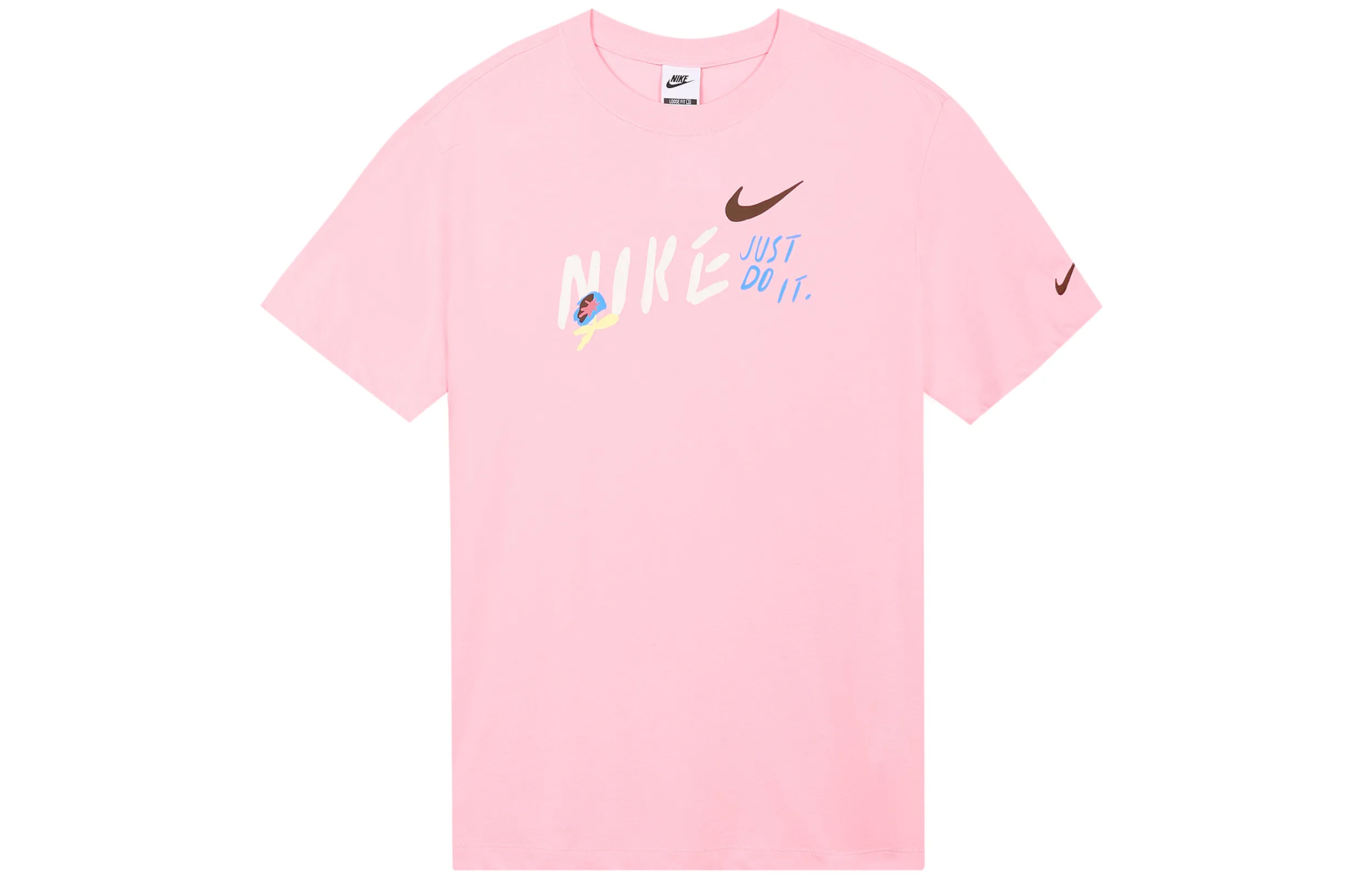 Nike T-shirt Women's Medium Soft Pink - POIZON