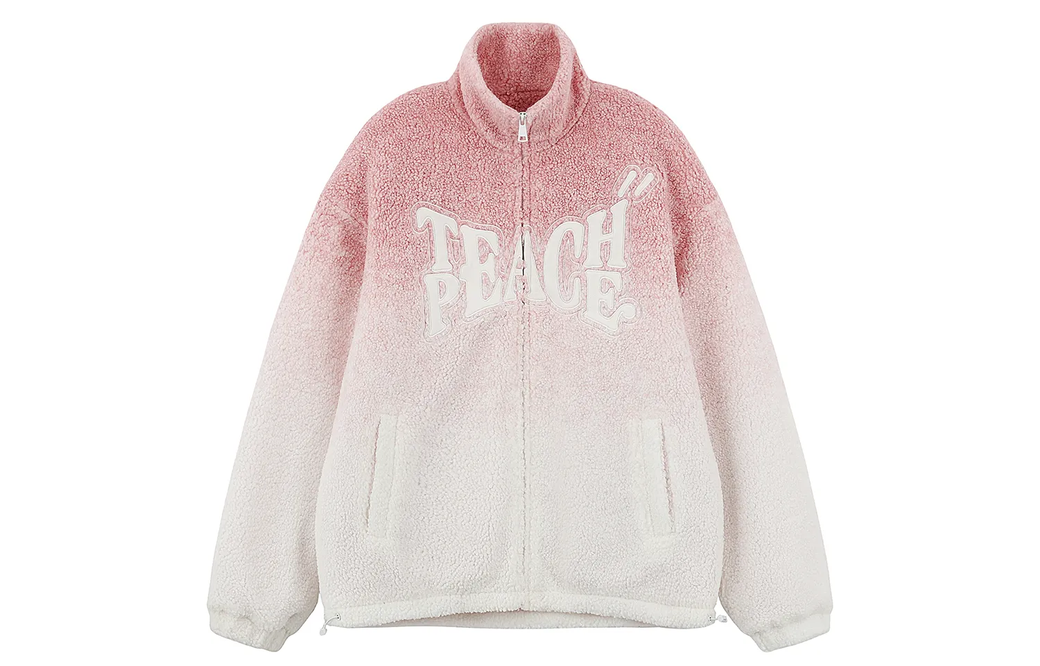 Teach Peace Unisex Quilted Jacket - POIZON