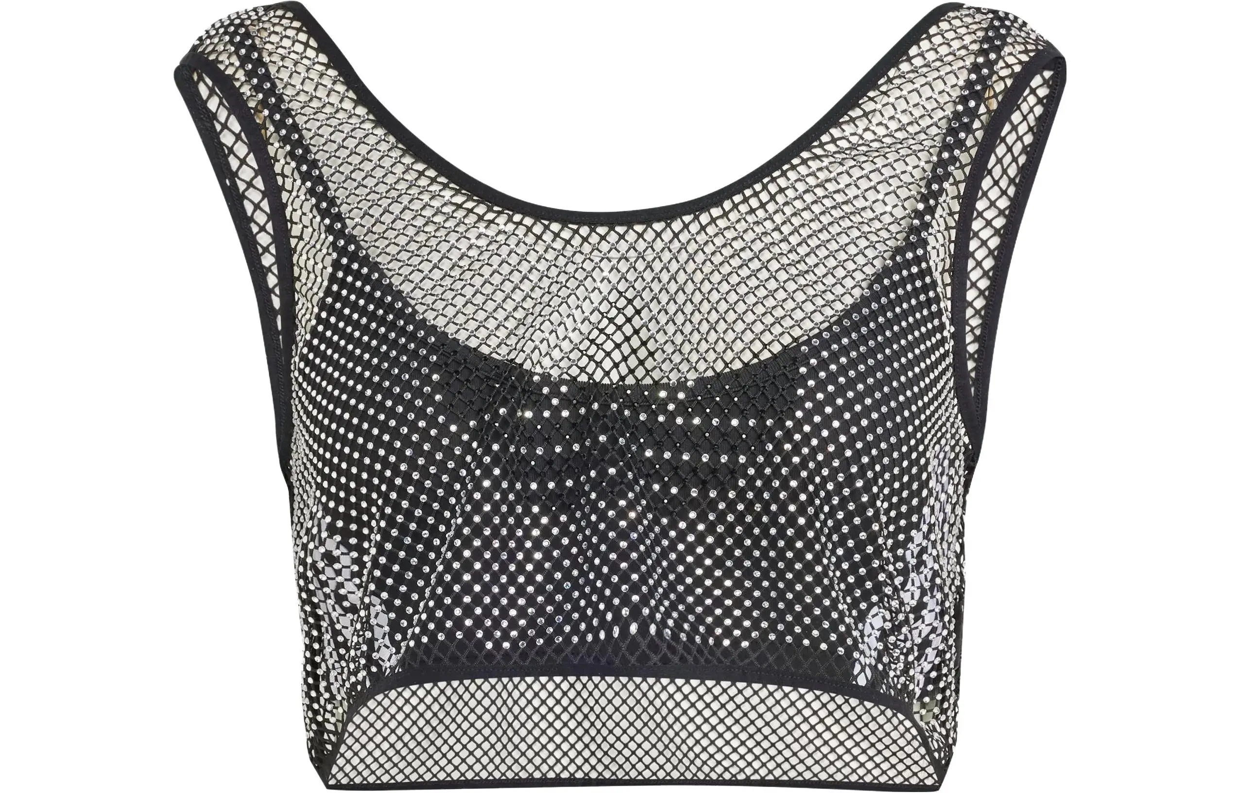 adidas originals Adilenium Rhinestone Bra Top Black - POIZON