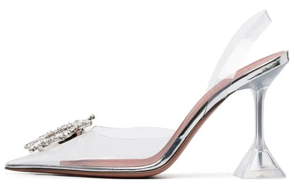 AMINA MUADDI Begum 70mm Glass PVC Sling Transparent - POIZON