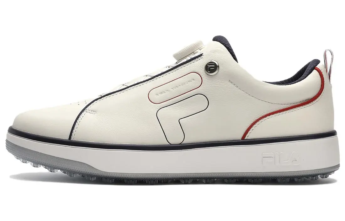 FILA GF 1911 Trainer Golf Shoes Men Low-top Beige - POIZON