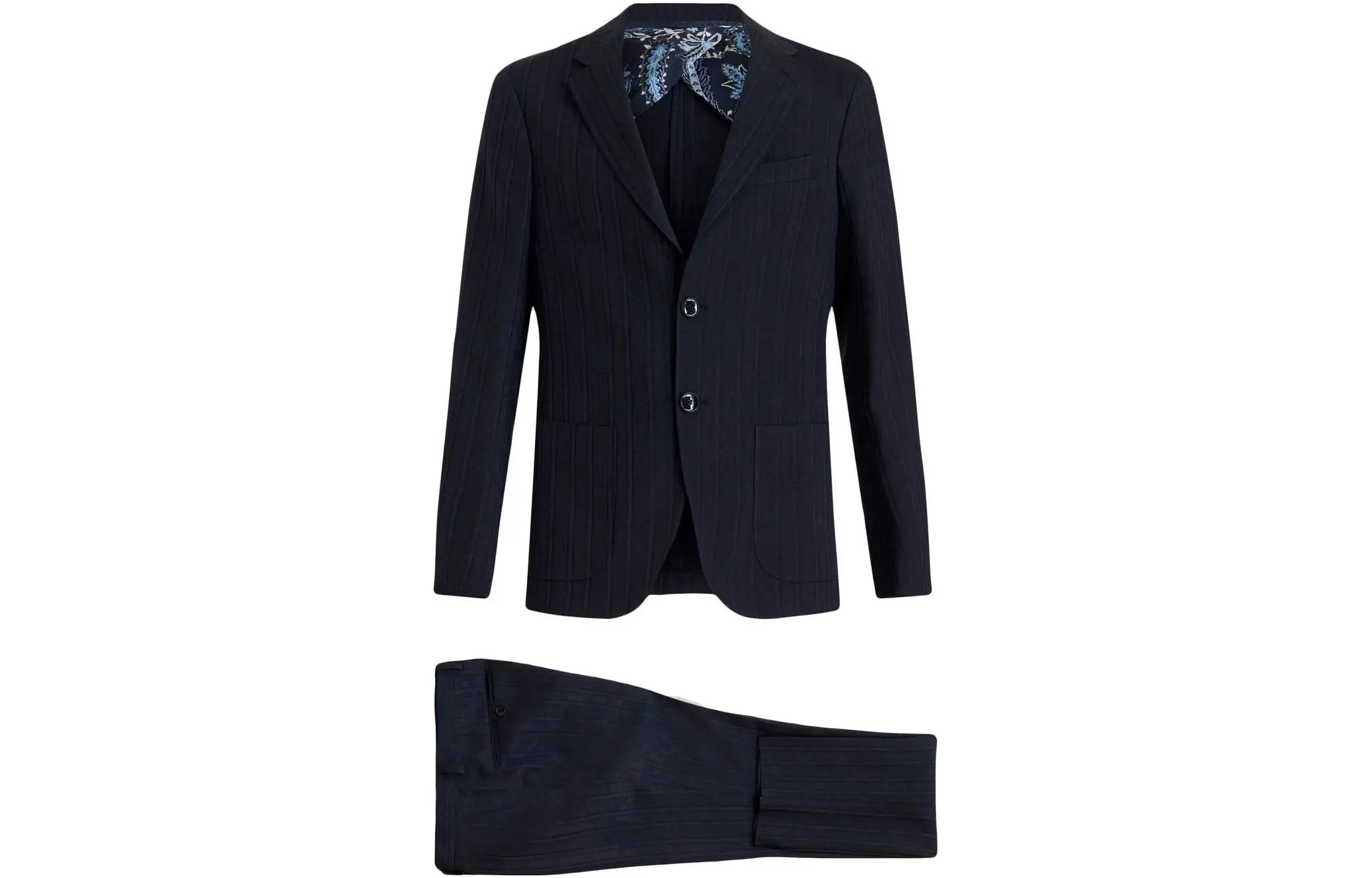 ETRO Suit Men Marine Blue - POIZON