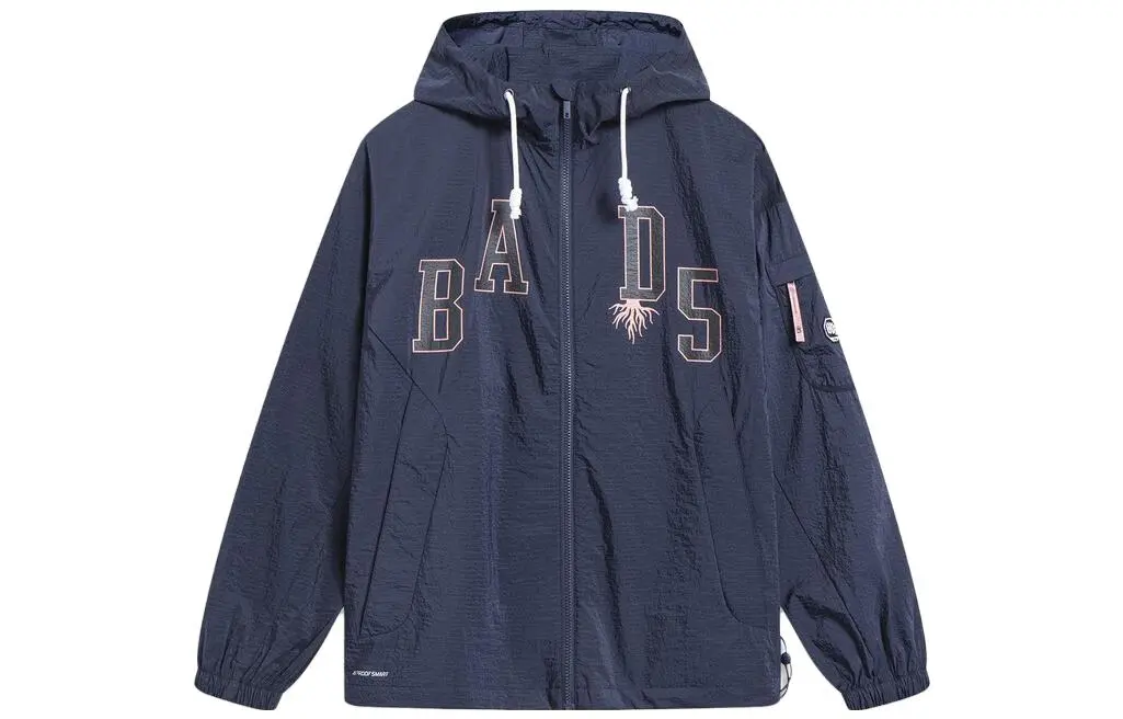 LINING Badfive Trench Coat Men Navy - POIZON