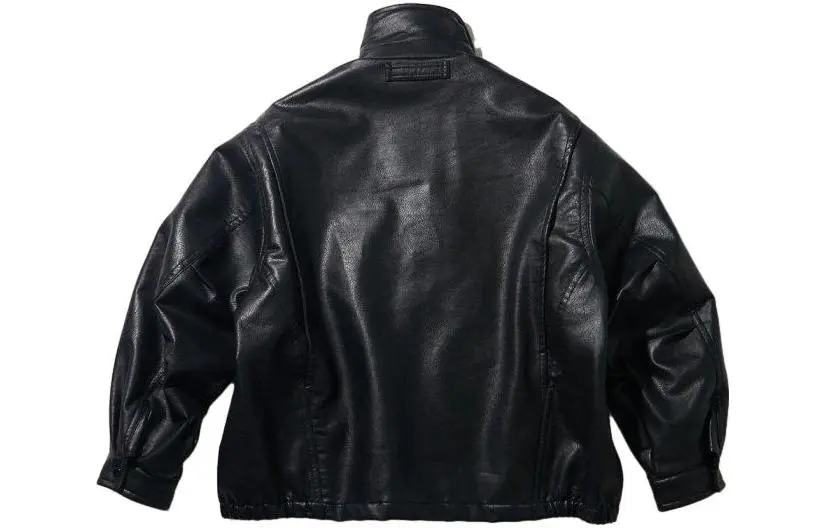 NAUTICA JAPAN Leather Jackets Men Black - POIZON