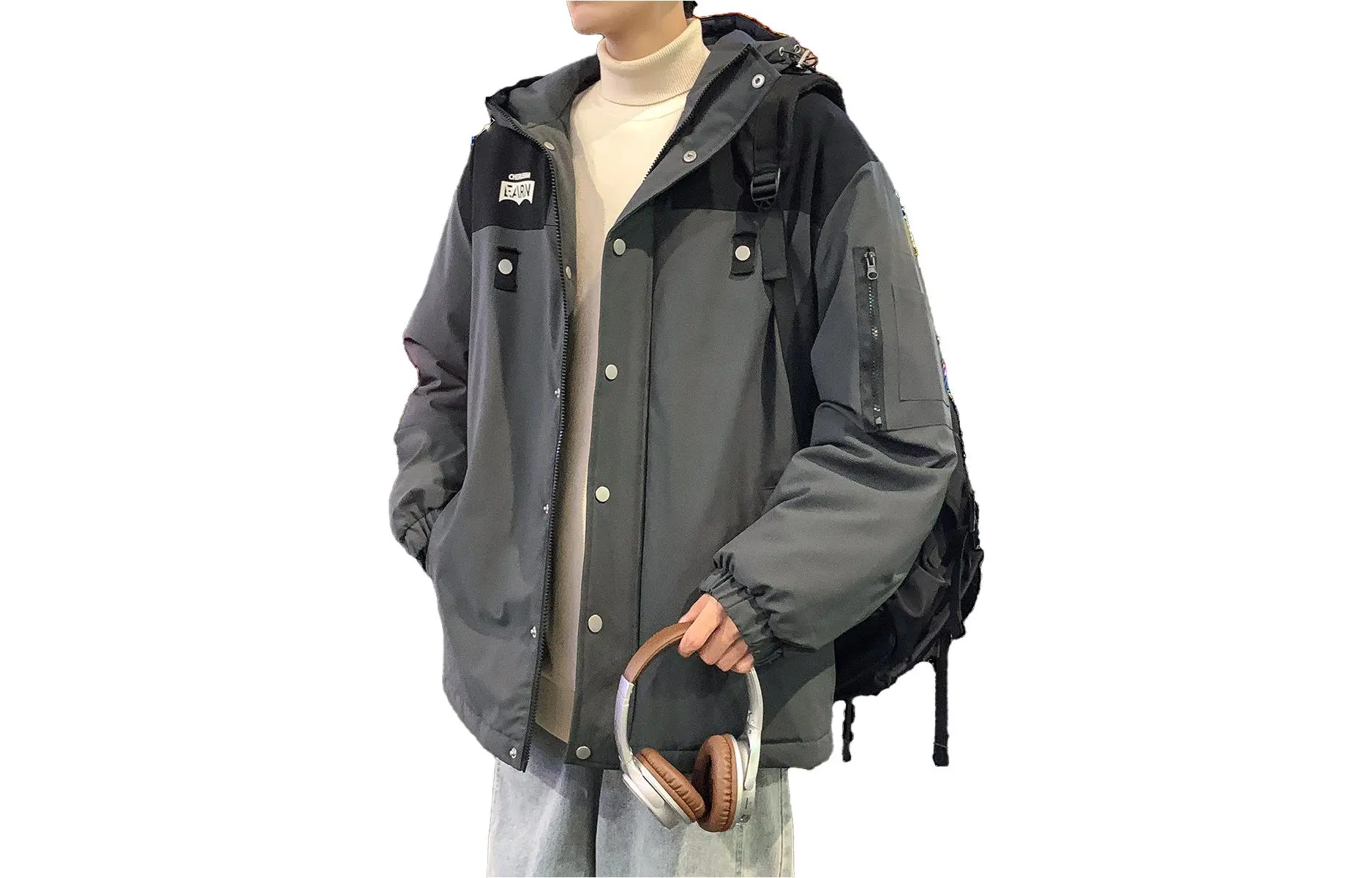 Tonlion Men Quilted Jacket - POIZON